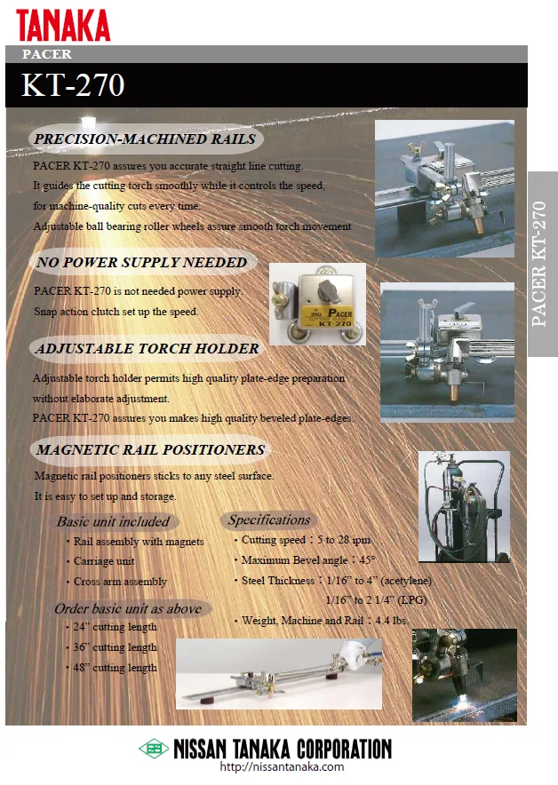 Tanaka Kt-270 Pacerカッティングガイド - Buy Kt-270,ペーサー,切断ガイド Product on Alibaba.com