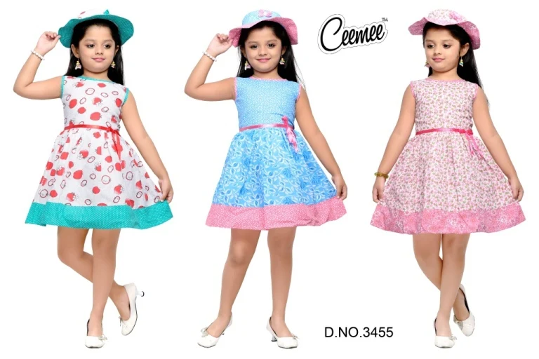 Western Style Designer Frock For Girls - Buy Children Wear Colorful ...