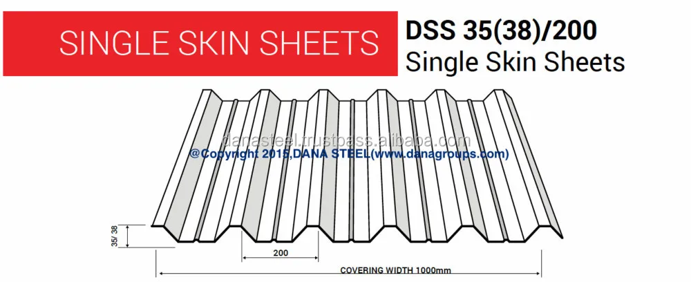 Purlins Decking Sheets 루핑 시트 Cladding - Gi/aluminium - Dana Steel Uae ...