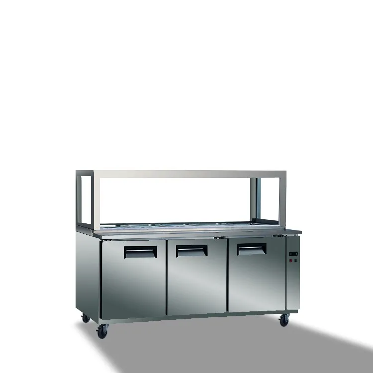 Modern Buffet Table Refrigerated Salad Bar Undercounter Mobile ...