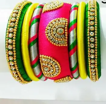 Designer Silk Thread Wedding Bangle - Buy Designer Bangles,Fashion ...