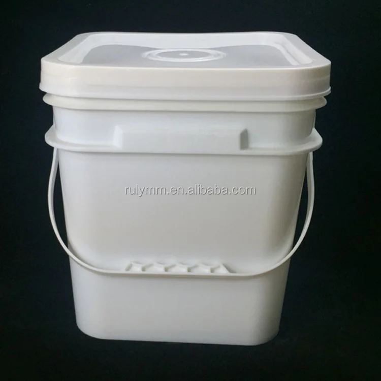 10L Clear Square Plastic Bucket - Food Grade & Customizable
