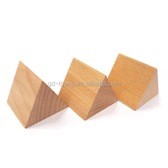 Gd-50*50*50mm Plain Wood Triangular Prism Blocks,5 Pcs/set - Buy Wood ...