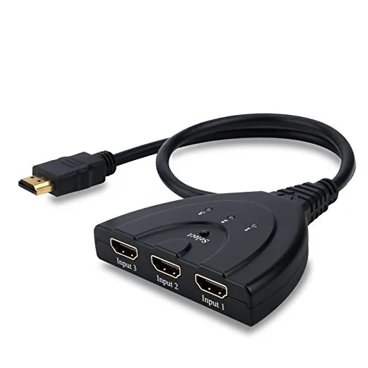 3 In 1 Port Hdmi Switcher Full 1080p 3 In 1 Hdmi Cable Adapter With 3 ...