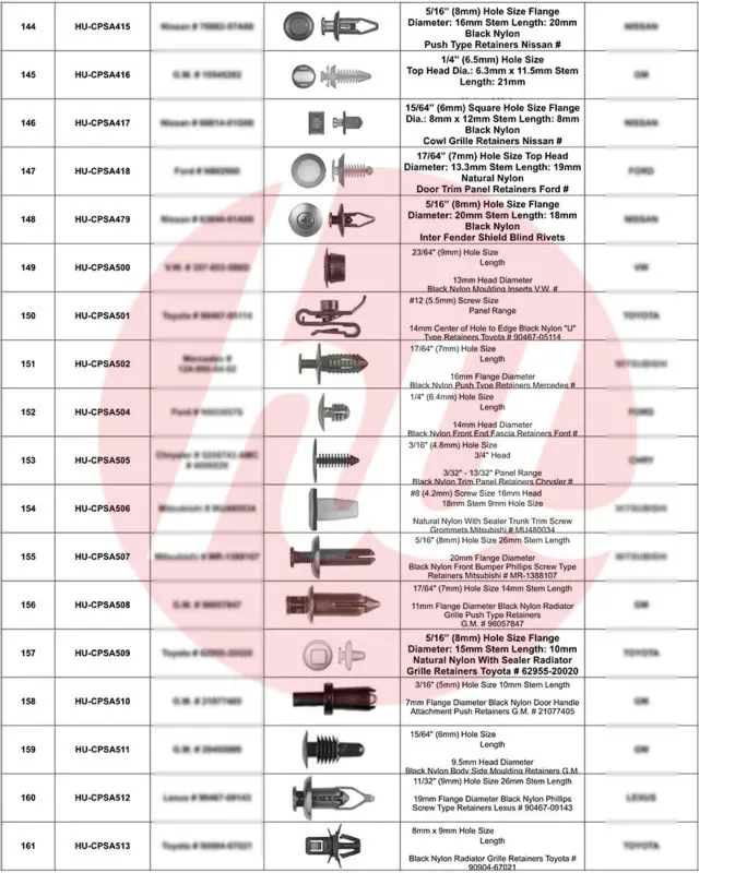 For Toyota Car Fender Splash Shield Push Type Retainers Clips Oem:90467 ...