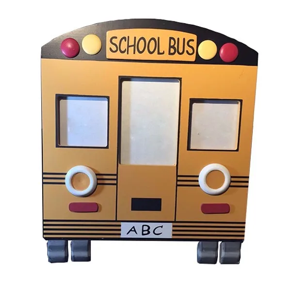 Baby Gift Wooden School Bus Picture Frames - Buy Wood Picture Frame ...