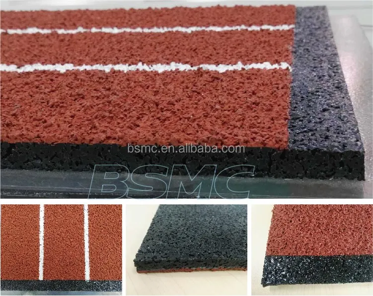 Eco Friendly Full Pour Polyurethane Plastic Runway Surface Material For ...