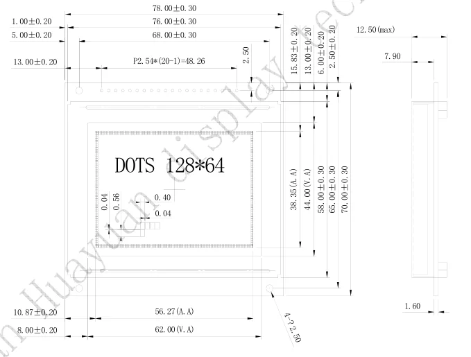 128x64 Graphic Lcd Module Ks0108,Mono Graphic Ks0108 Lcd,128*64 ...