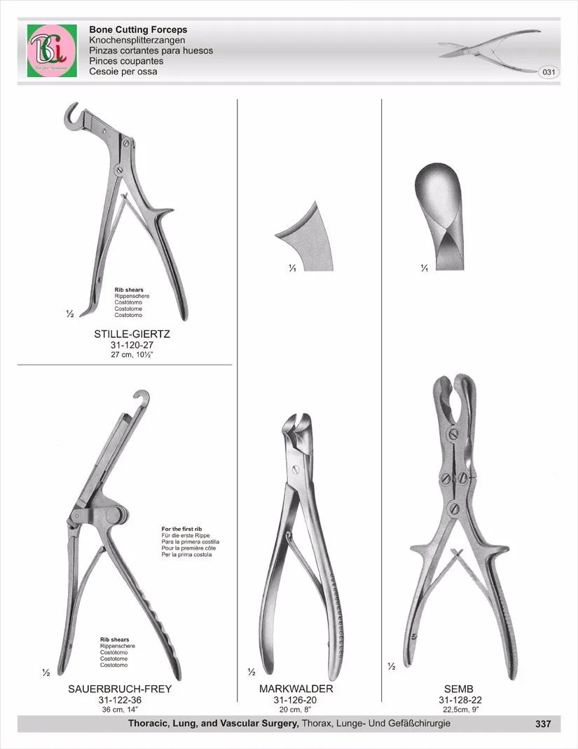 Bone Cutting Forceps & Stille-giertz Rib Shears Sauerbruch-frey Rib ...