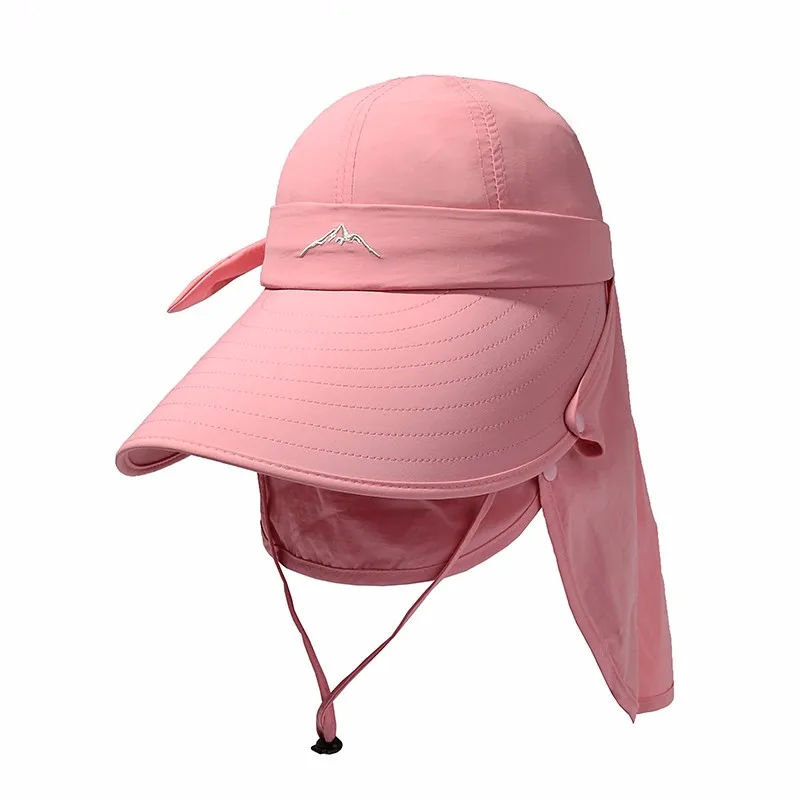 Outdoor Sun Uv Protective Fishing Sun Women Hat Climbing Face Cap - Buy ...