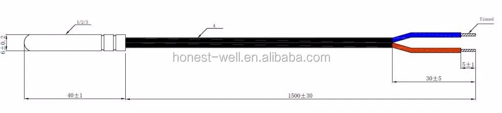 Kty-81 Digital Temperature Ntc Sensor - Buy Temperature Detector Sensor ...
