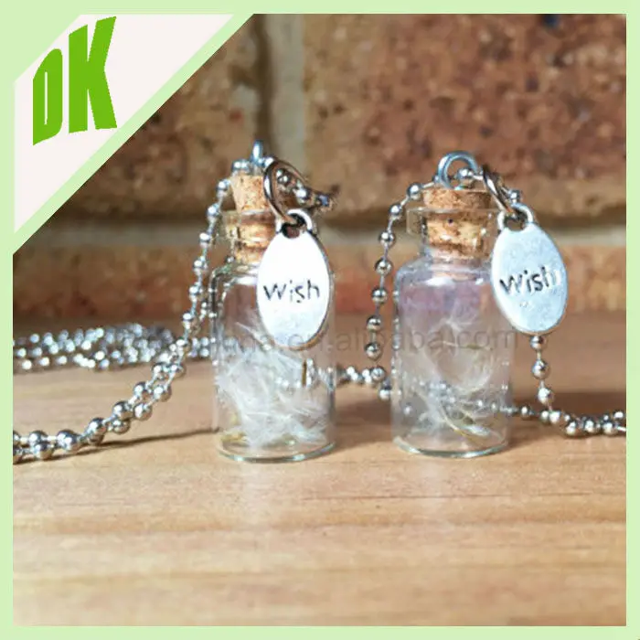 Miniature Jar Tiny Glass Vile Small Glass Vial Terrarium Charm Pendant ...