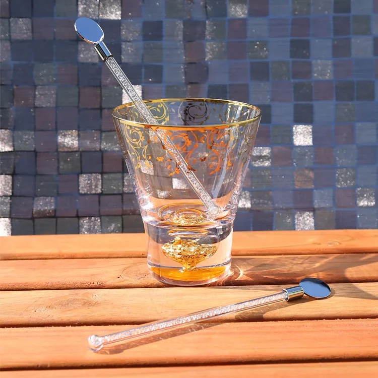Wholesale Mix Wine Stirrer Round Top Crystal Glass Swizzle Stick Tea ...