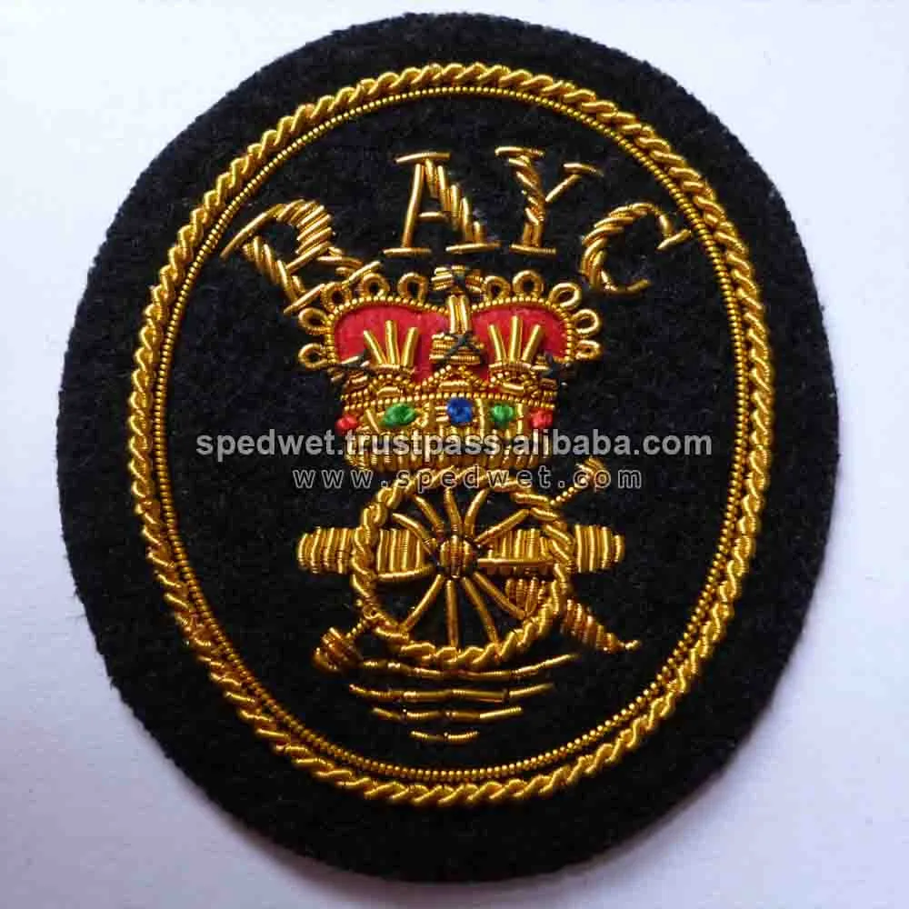 Hms Diamond Royal Navy Hand Made Embroidery Bullion Wire Crest Blazer ...
