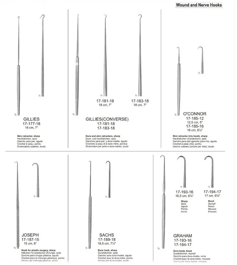 Rollet Wound Hook Rolled Wound And Nerve Hook Retractor - Buy Rollet ...