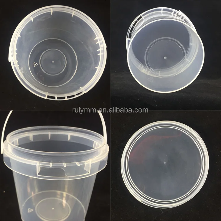 Food Grade 1kg Honey Clear Plastic Buckets with Lids