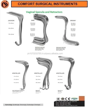 Jackson Retractors & Sims Vaginal Specula Double Ended Kristeller ...