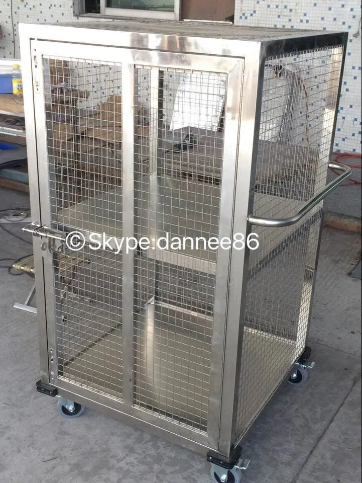 Stainless Steel Mobile Security Cage With 2 Lockers - Buy Security ...