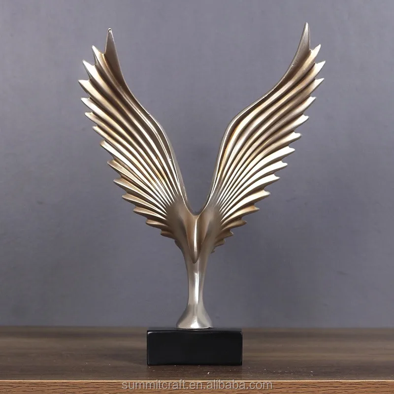 Custom Resin Abstract Flying Wing Decoration Pieces Luxury Home ...