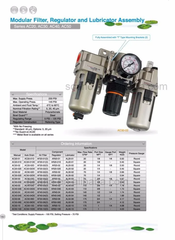 Modular Frl Air Filter Regulator Lubricator - Buy Lubricator,Regulator ...