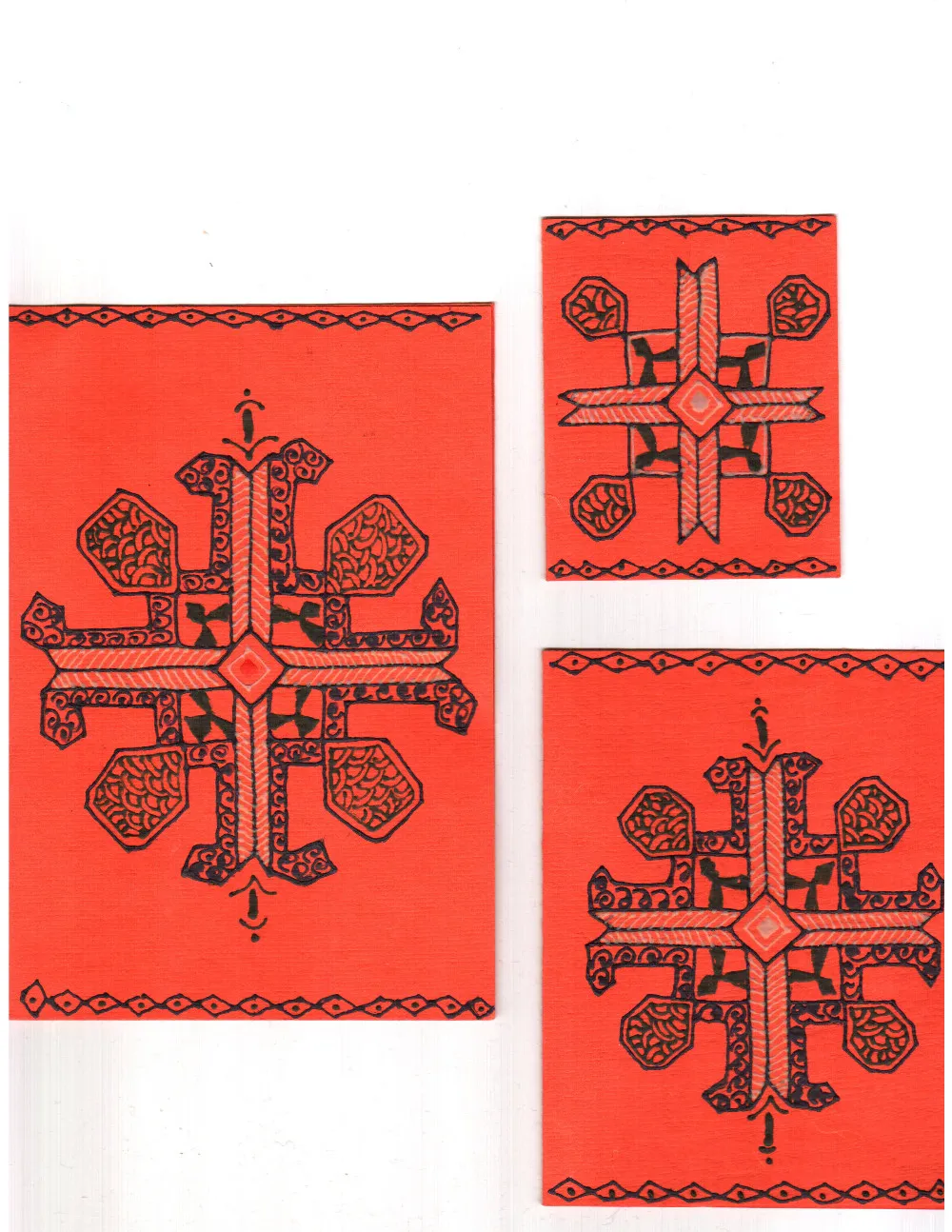 Handmade Skeleton Leaf Greeting Cards Made On Recycled Handmade Papers ...