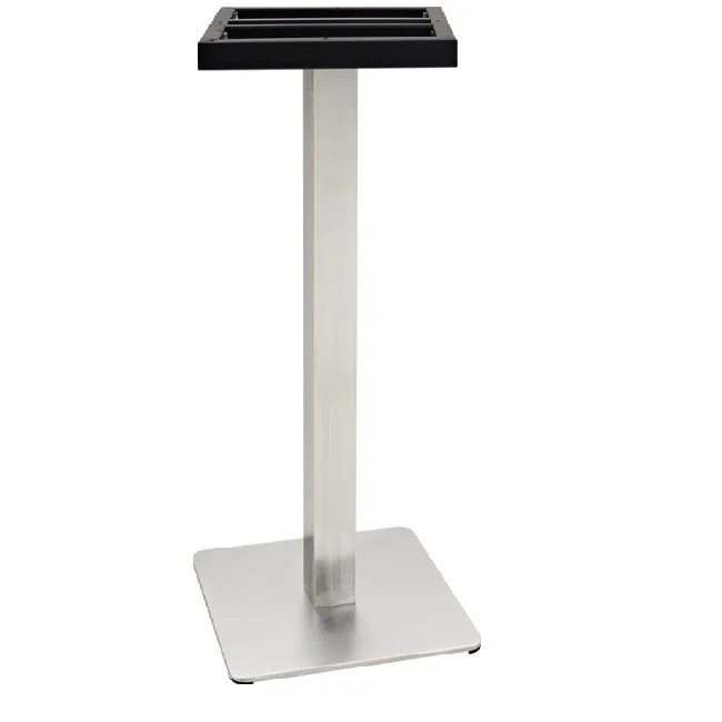 Dining Table Set Custom Metal Tube Square Table Base With Stainless ...