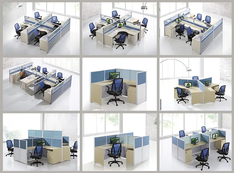 Wholesale Modular T Shape Office 4 Person Desk With Full Height ...
