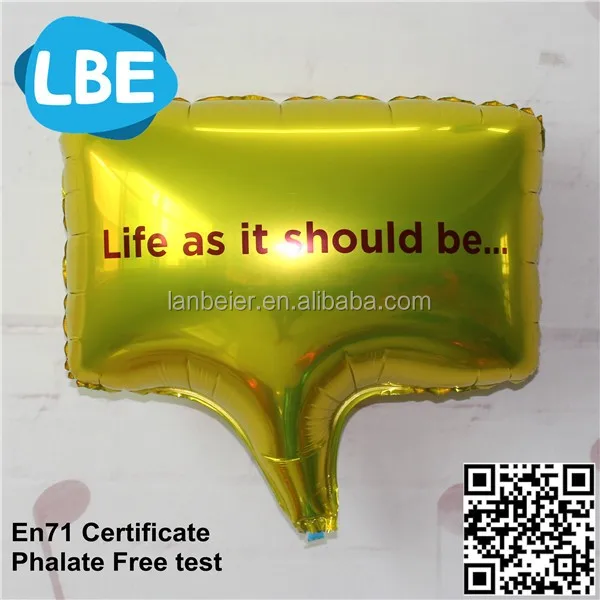 High Quality Helium Foil Cunstomized Mylar Rectangle Balloons - Buy ...