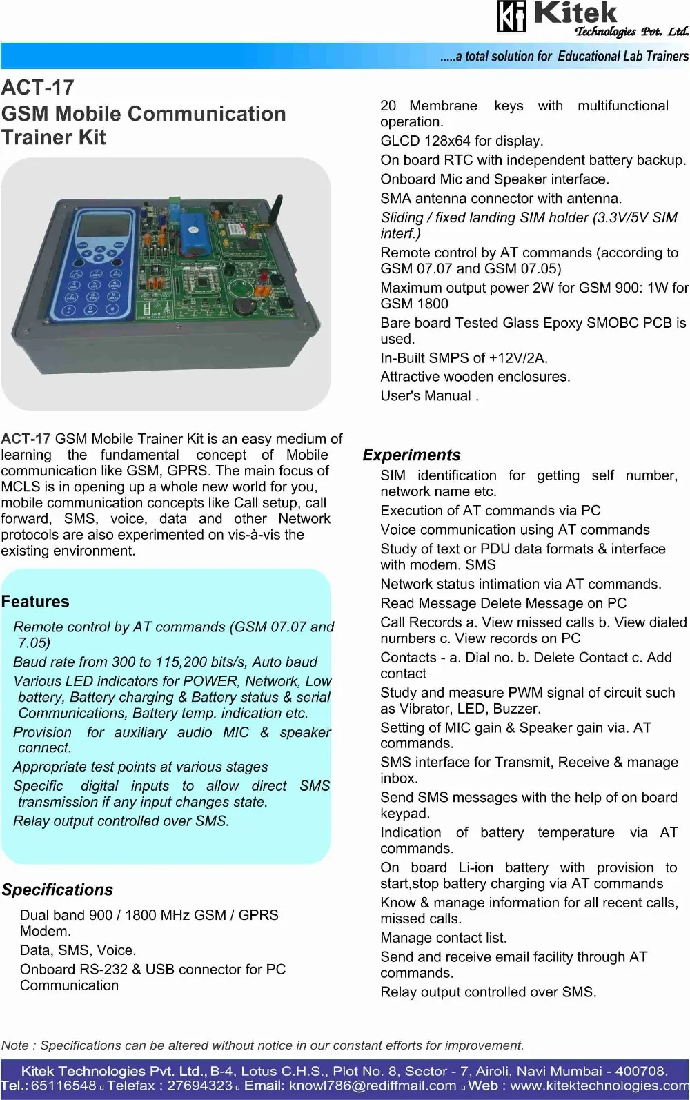 Dsb/ssb Am Transmitter Communication Trainer Kit/ Communication Lab ...