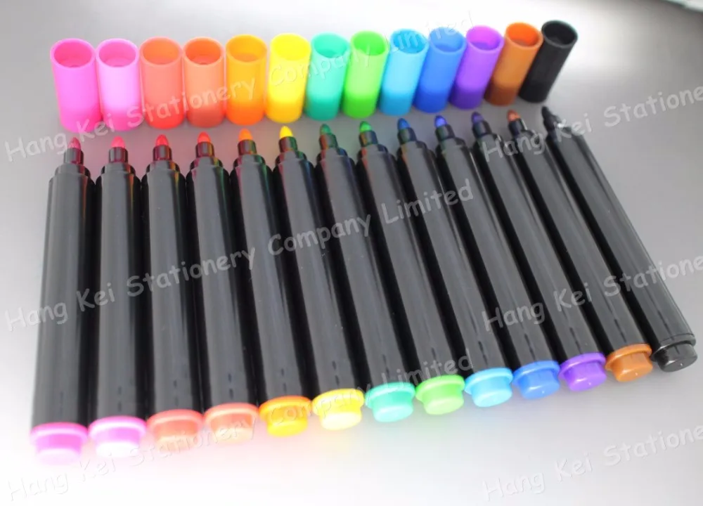 Multi Water Color Marker Pen Set In A Pvc Box For Children Customized ...