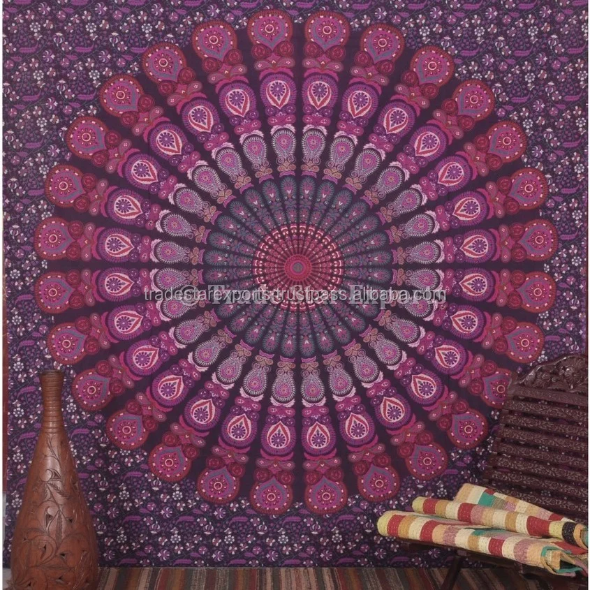 Cotton Mandala Tapestry Indian Tapestry Wall Hanging Hippie Wall ...