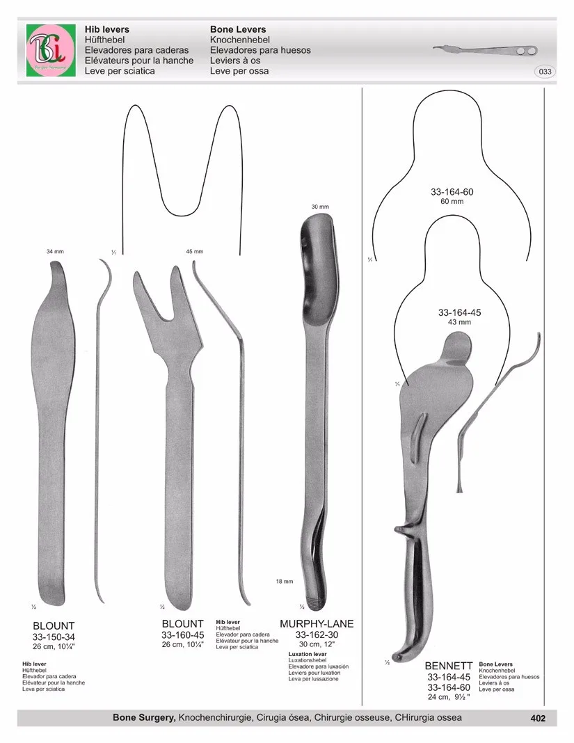 2018 Hib Levers & Bone Levers Blount Hib Lever Murphy-lane Luxation ...
