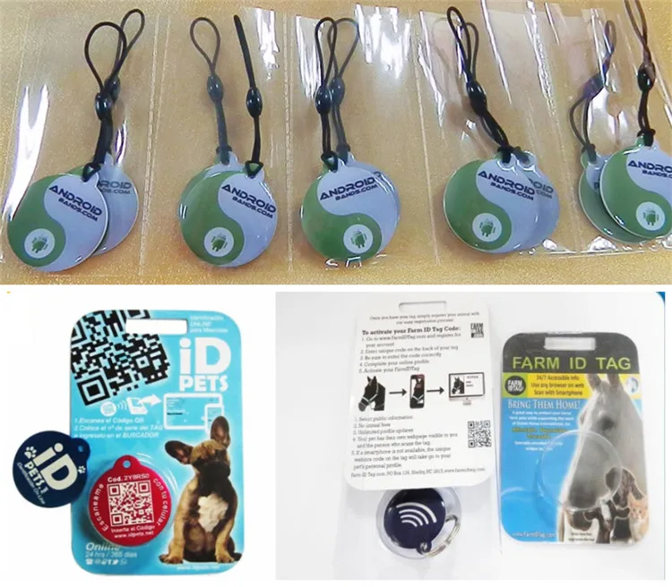 Programmable NFC Dog Tag with Unique QR Code for ID