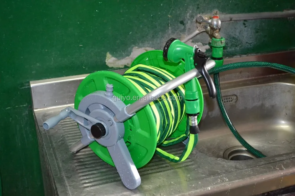 15 Meters Flat Hose With Mini Water Hose Reel - Buy Water Hose Reel ...