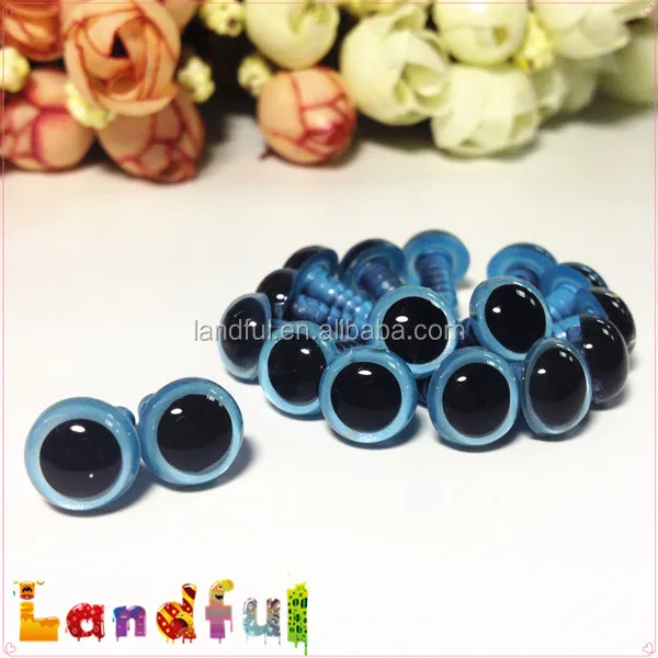 12mm Glitter Metallic Colored Sky Blue Crochet Toy Safety Eyes In Stock ...