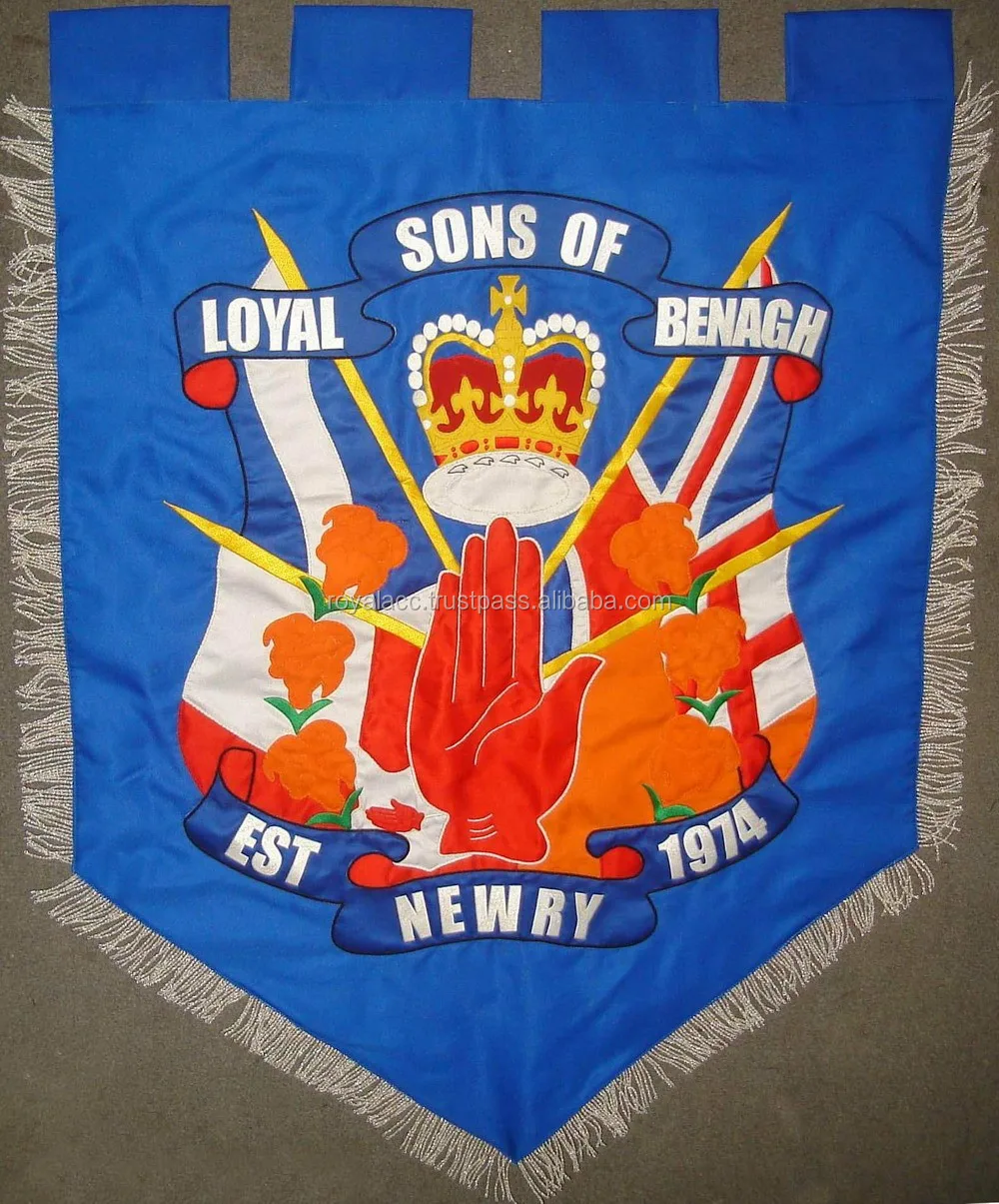 Hand Made Embroidery Banner Flag Marching Band Bannertte For Parade ...