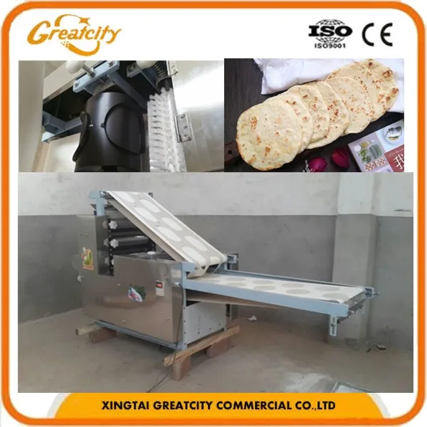 Commercial Automatic Lavash Sangak Barbari Bread Flatting Machine Production Line With Oven