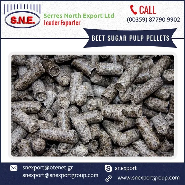 Beet Sugar Pulp Pellets High Density 1/4 Inch Pellets Formed From Dried ...