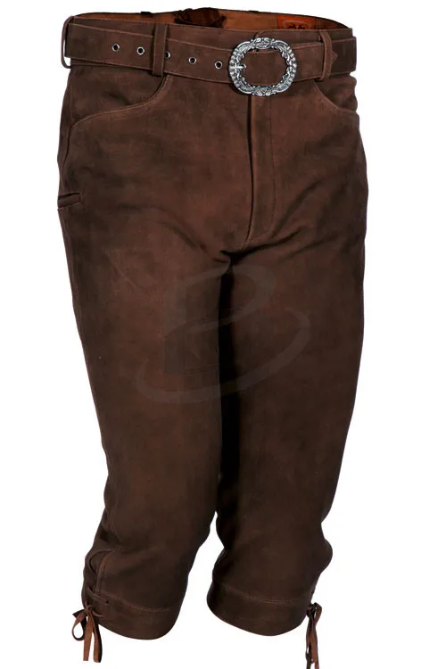 Lederhose Knickerbocker Leather Trousers Brown Trachten German ...