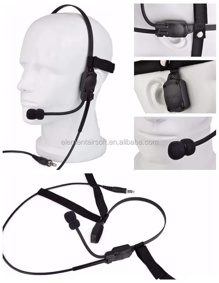 Z136 Z-tac Airsoft Bone-speaker Mh180-v Atlantic Signal Headset Bone ...