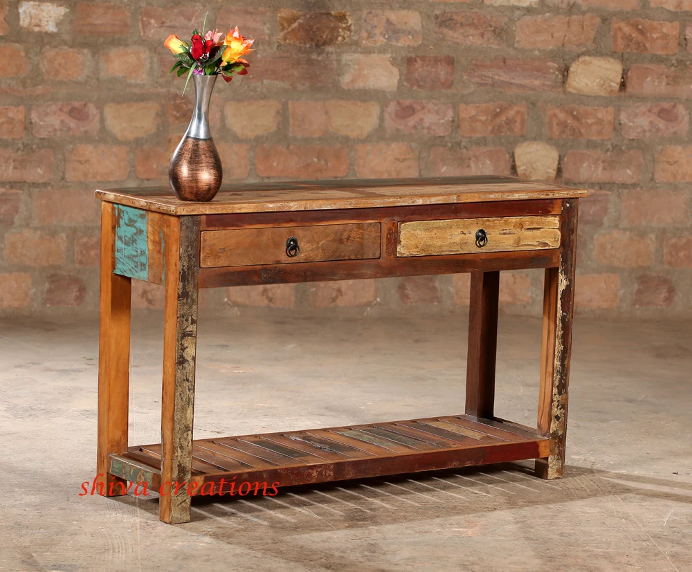 Manufacturer Wholesaler Supplier Reclaimed Wood Console Table - Buy ...