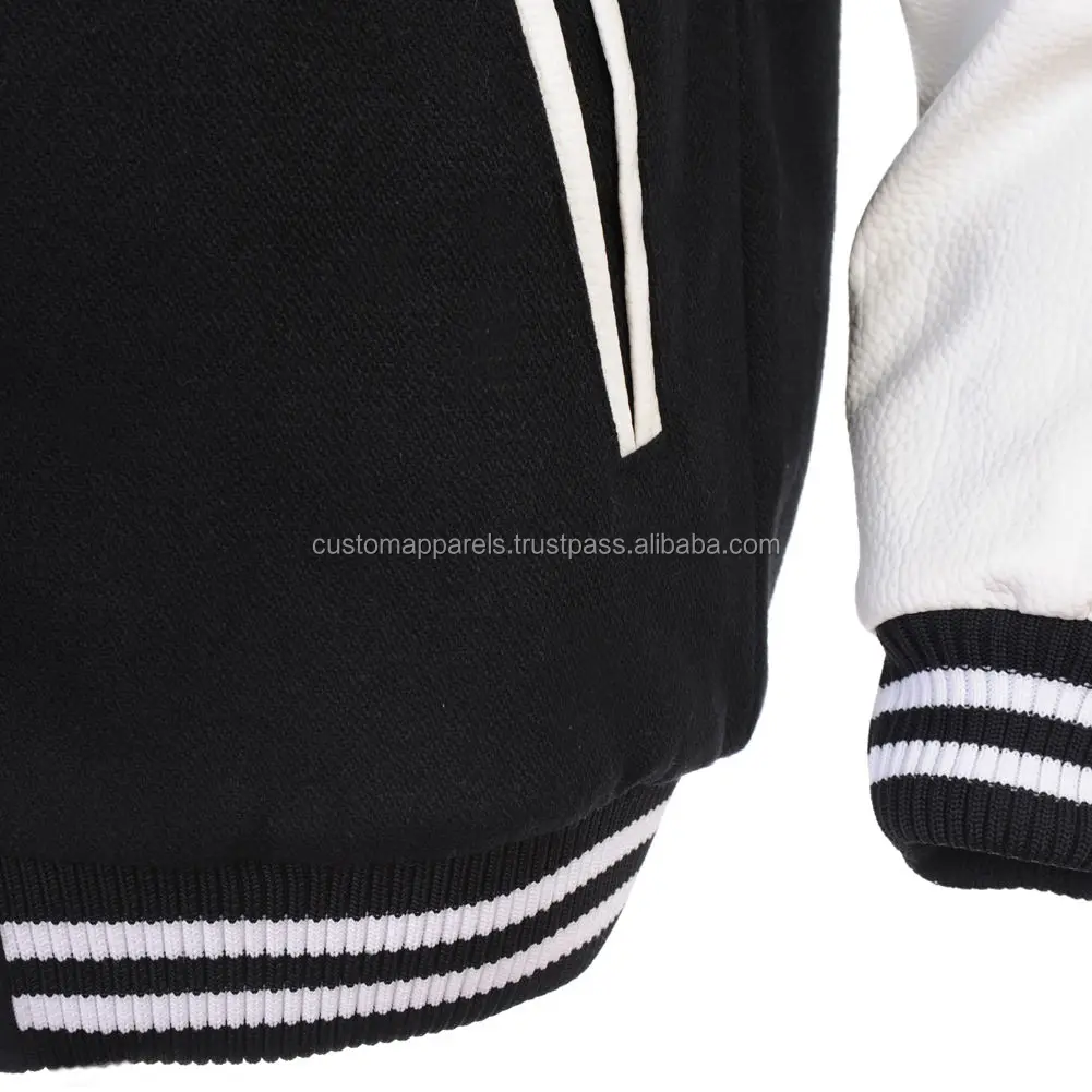 Custom Wool Body And Leather Sleeves College Varsity Jacket / Letterman ...