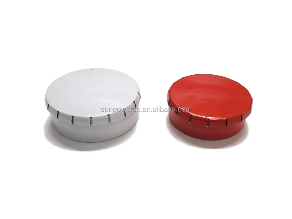 Round Click Clack Tin Box / Custom Printed Metal Mint Tin / Mini Candy ...