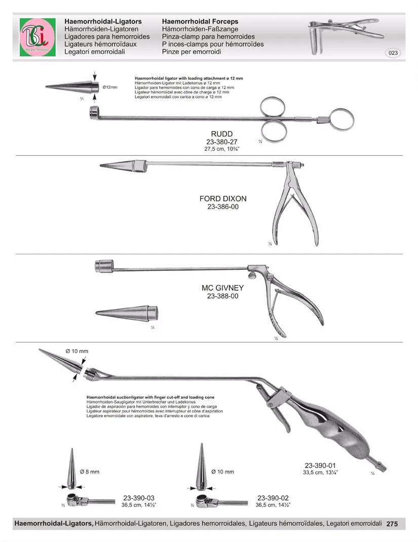 Rudd Hemorrhoid Ligator & Ford Dixon Haemorrhoidal Forceps - Buy Rudd ...