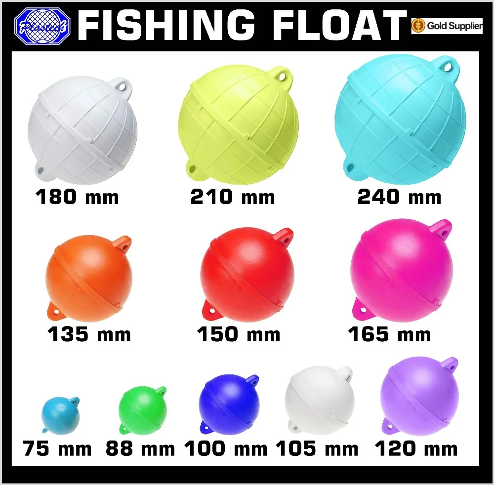 88 Mm ABS Trawl Net Fishing Float Buoy - 300 Meter Depth