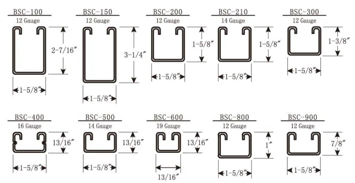 Power Strut Channel Slotted Steel C Channel With Ul Cul Standard - Buy ...