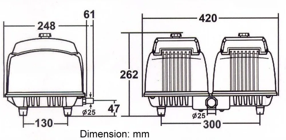 AP-400 Compact High Capacity Air Pump - Silent, Energy Efficient ...