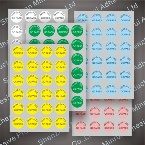 Custom Inspected Qc Passed Sticker From Shenzhen Minrui Buy Custom Inspected Qc Passed Sticker