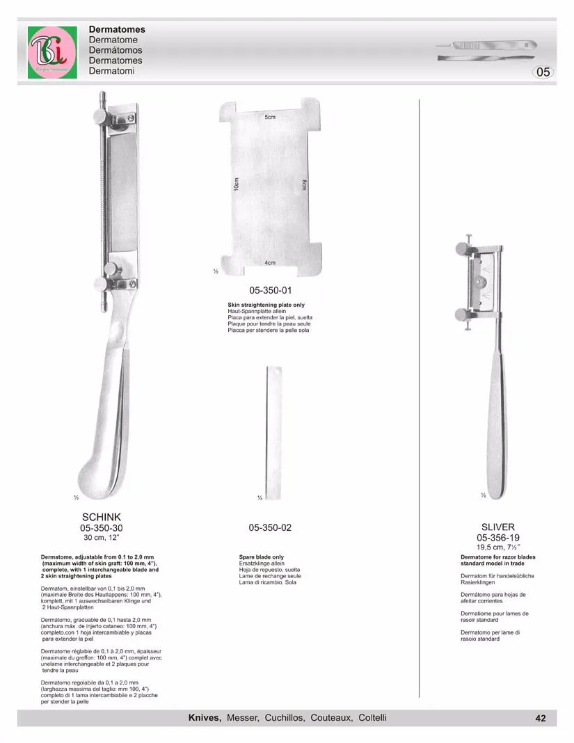 Quirúrgico Dermatomas. Humby Dermatome Y Navaja De Afeitar - Buy ...