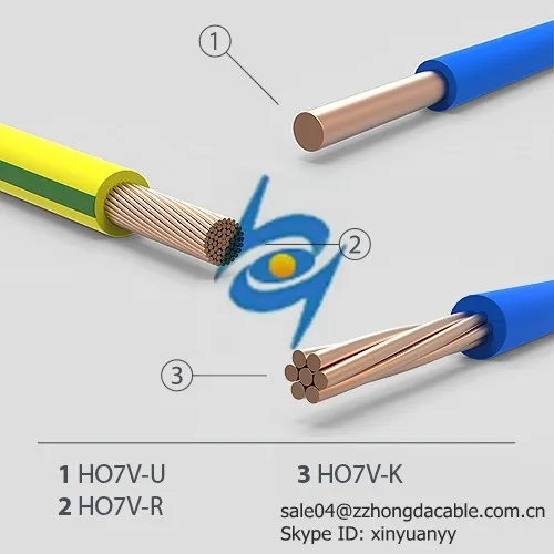 Ul 3266 Halogen Free 24awg Crosslinked H07v-u,H07v-r,H07v-k 450/750 V Annealed Copper Lectrical ...